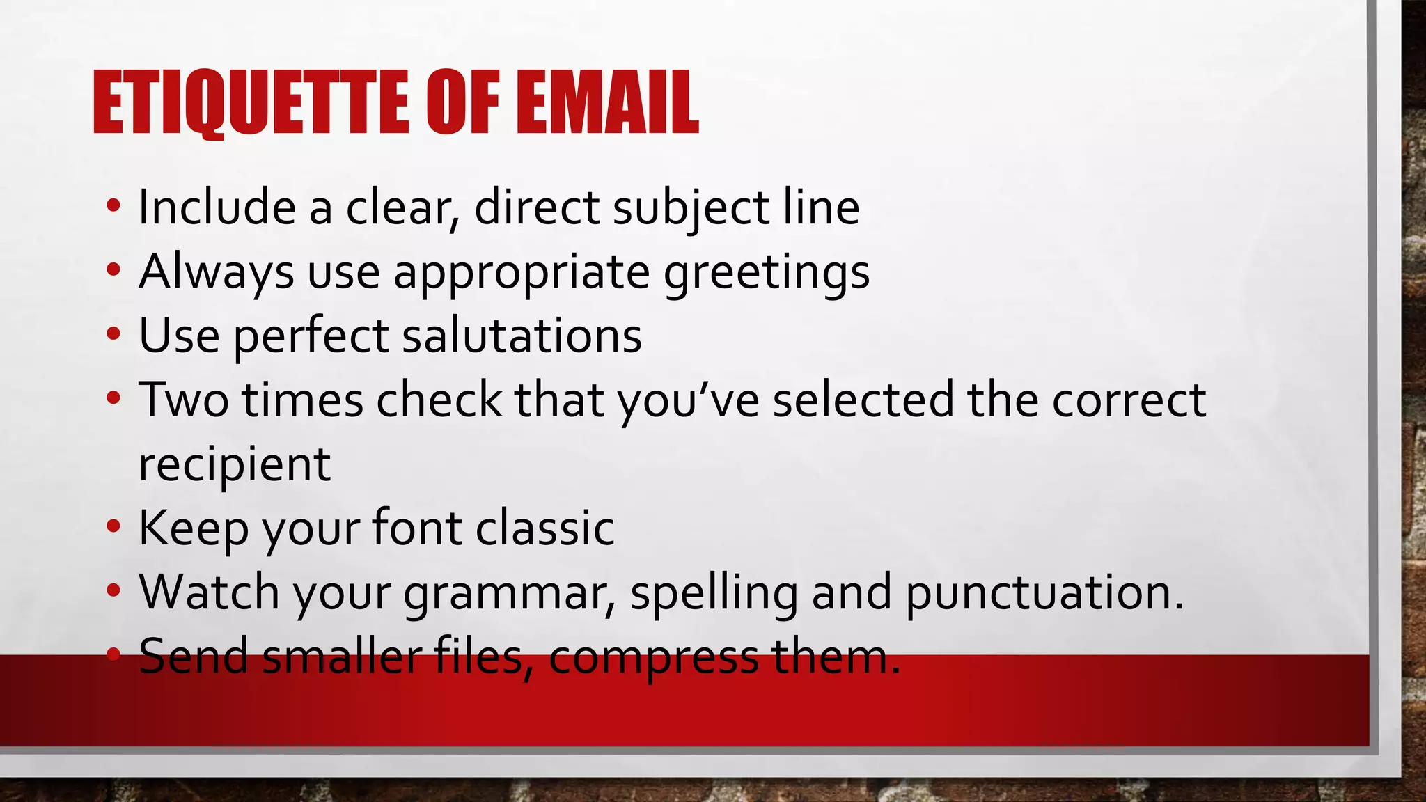Basics of email | PPT