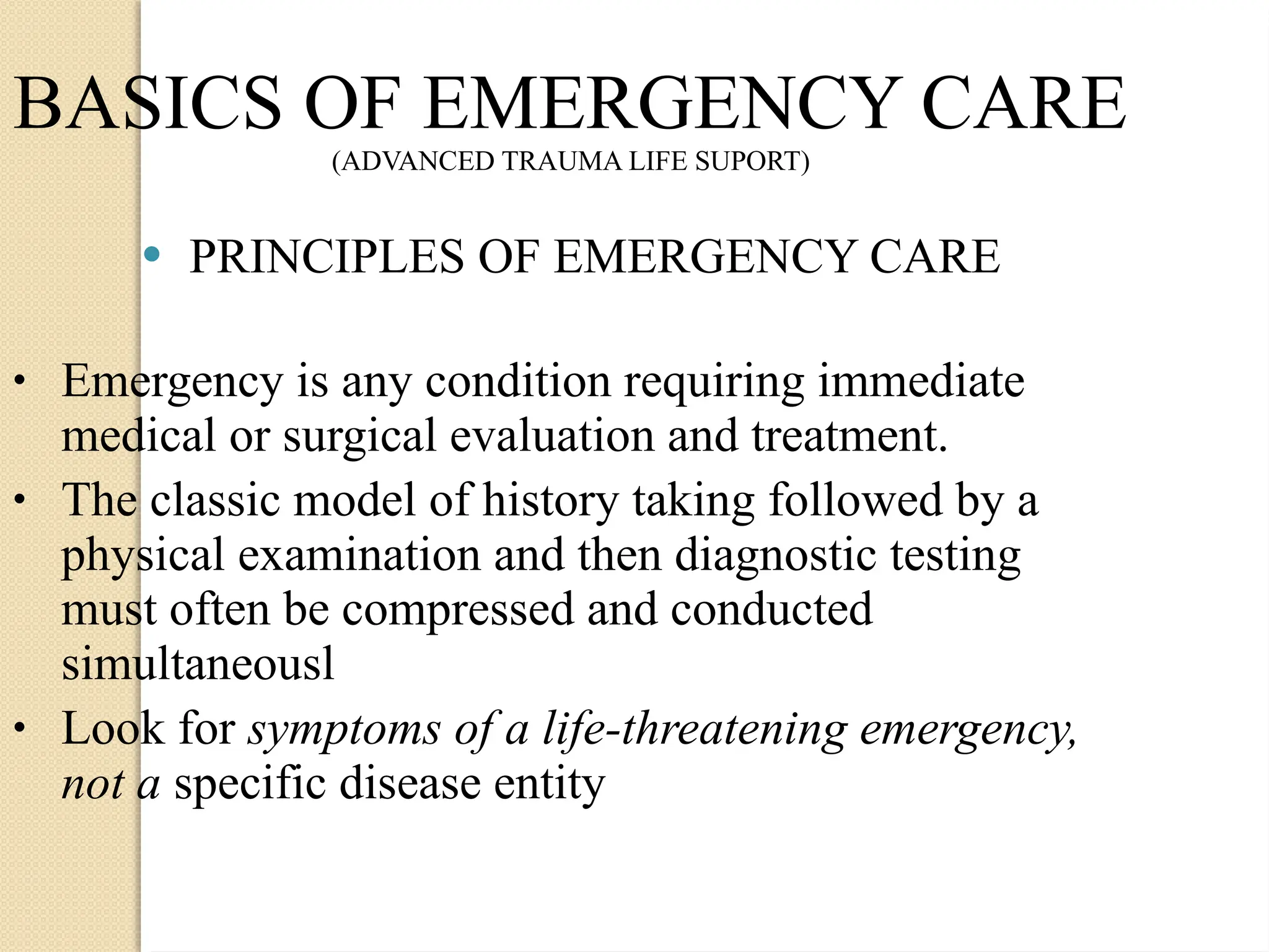 BASICS OF EMERGENCY CARE-EMD.pptx........ | PPTX