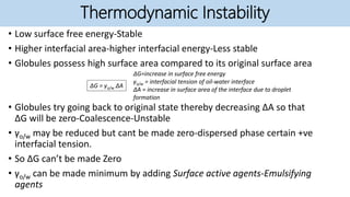 Basics of emulsions | PPTX