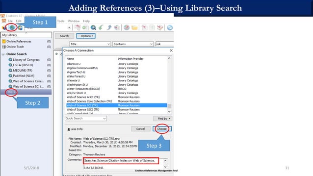 Basics of EndNote research tool | PPT