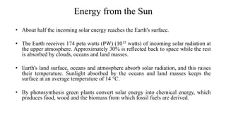 Basics of energy conversion and solar cell working | PPTX