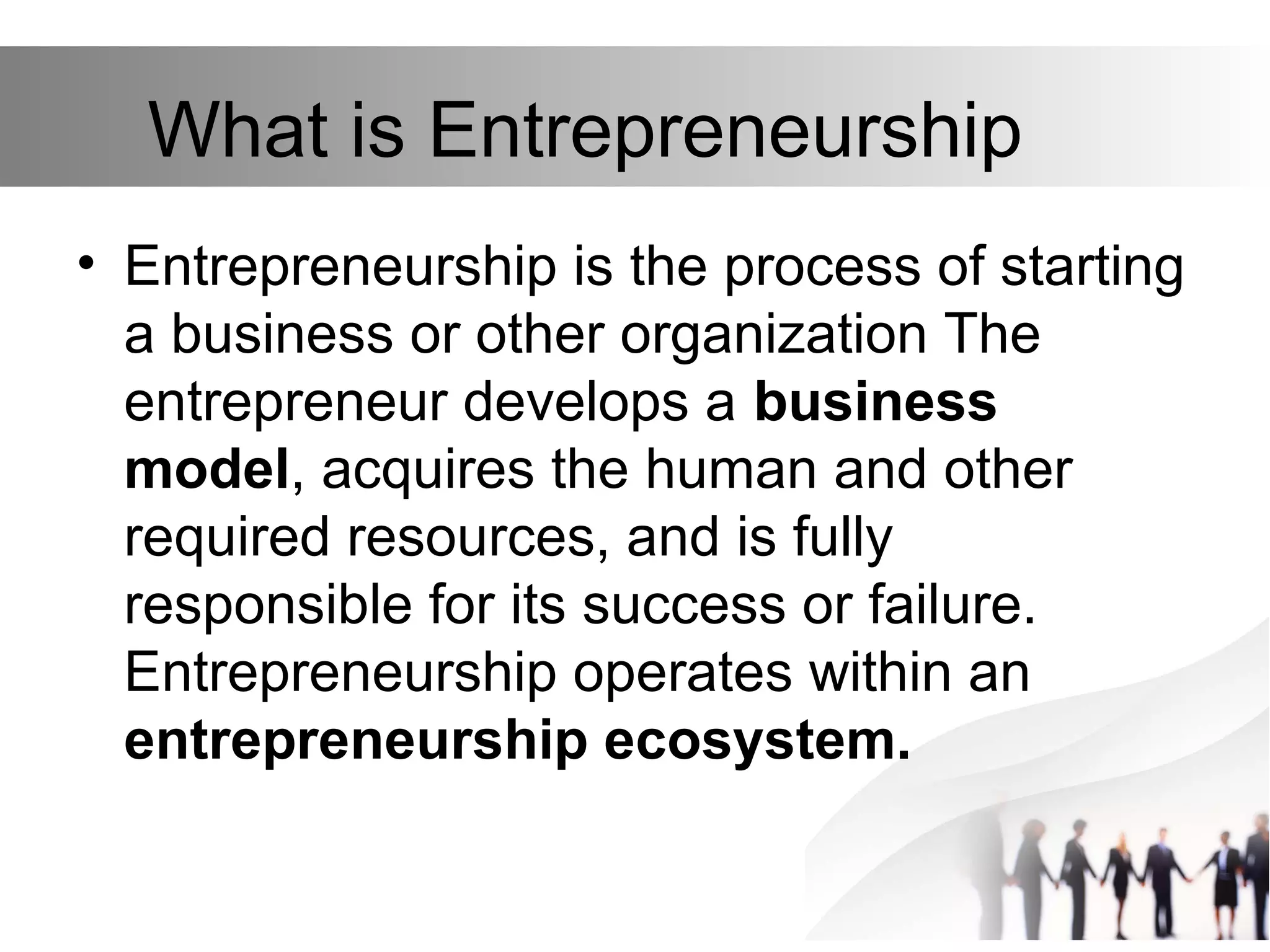 Basics of entrepreneurship | PPT