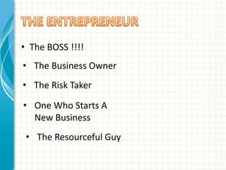 Basics of entrepreneurship | PPTX