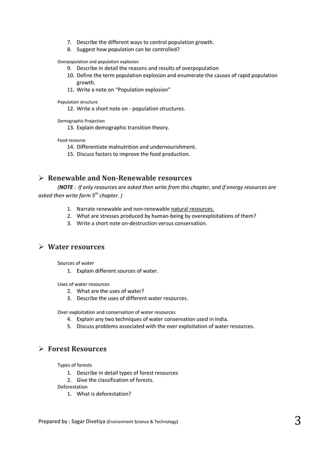Population growth and Natural resources | PDF | Environment | Science