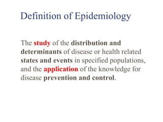 Basics of epidemiology | PPT