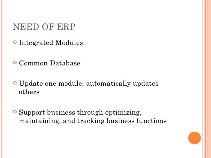 Basics of ERP