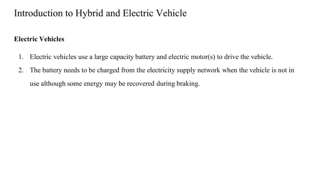 fundamentals of electric and hybrid vehicle | PDF
