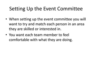 Basics of event planning | PPT