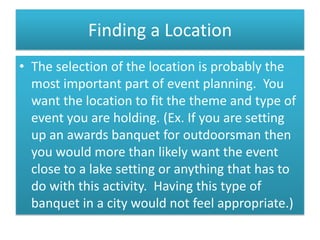 Basics Of Event Planning | PPTX