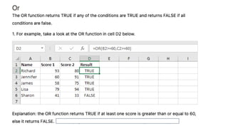 BASICS_OF_EXCEL and its formulas to calculate Examples. | PPT