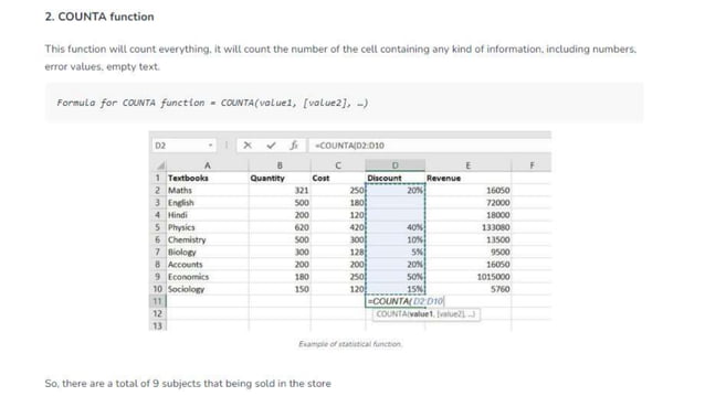 BASICS_OF_EXCEL and its formulas to calculate Examples. | PPT