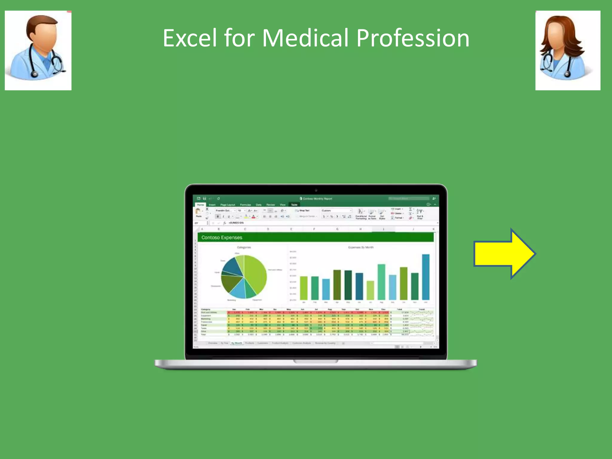 Basics of excel for medical profession | PPTX
