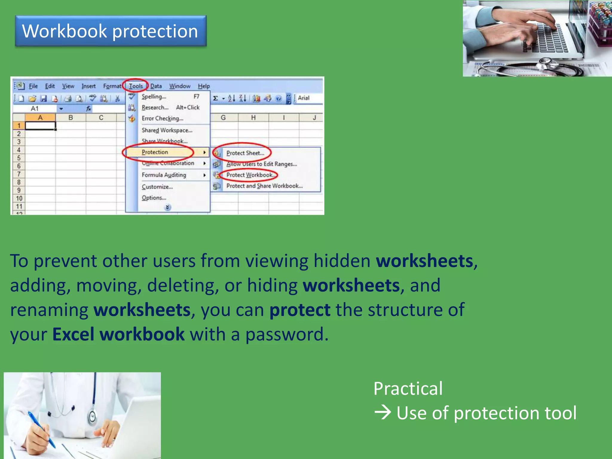 Basics of excel for medical profession | PPTX