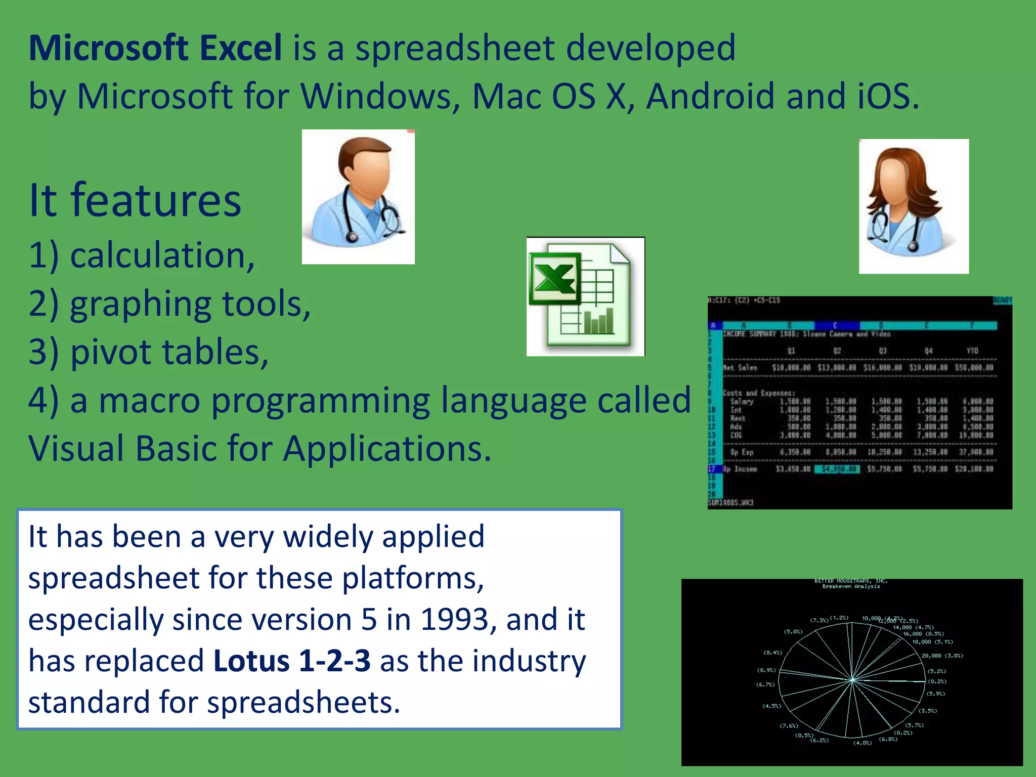 Basics of excel for medical profession | PPTX
