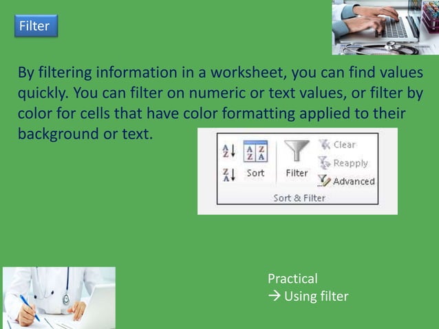 Basics of excel for medical profession | PPTX