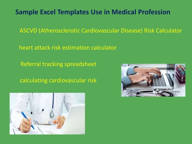 Basics of excel for medical profession | PPTX