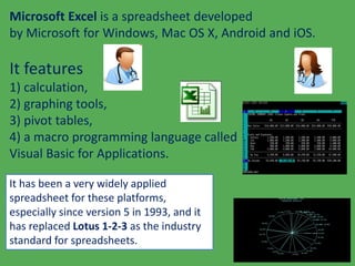 Basics of excel for medical profession | PPTX