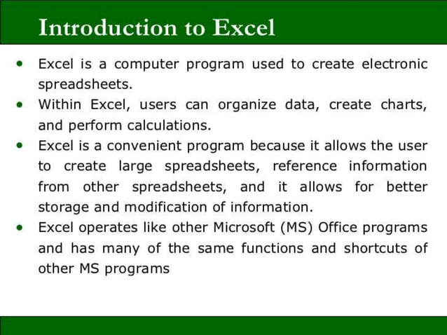 Basics Of Excel For Medical Profession basics-of-excel-for-medical-profession