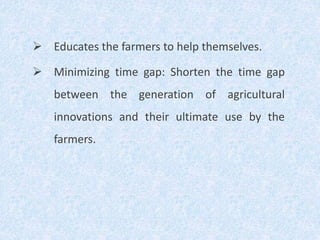 Basics of extension and its role in agricultural | PPTX