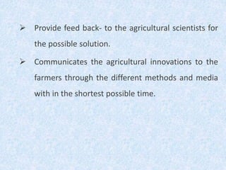 Basics of extension and its role in agricultural | PPTX