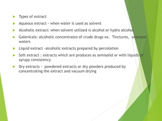 Basics of extraction | PPTX