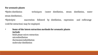 Basics of extraction method and principle | PPTX
