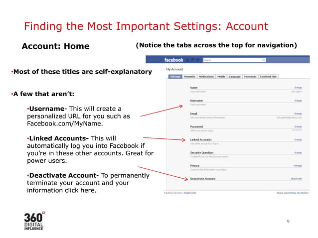 Everything to Know About New Facebook Settings | PPTX | Social ...