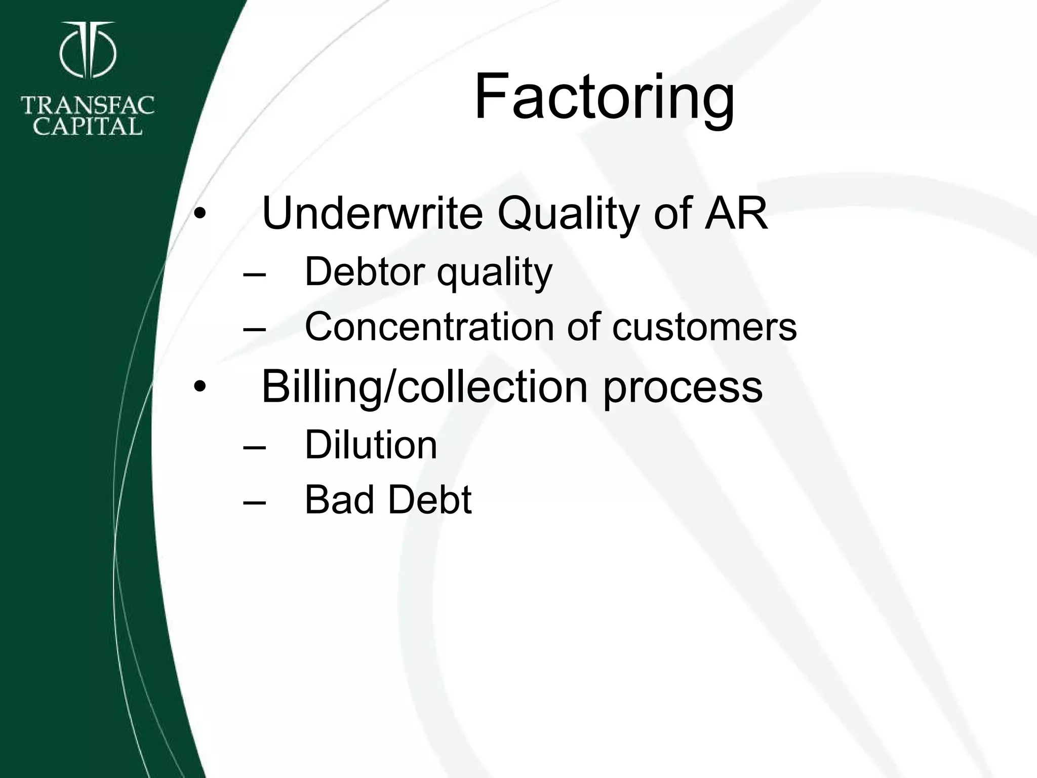 Basics Of Factoring | PPT