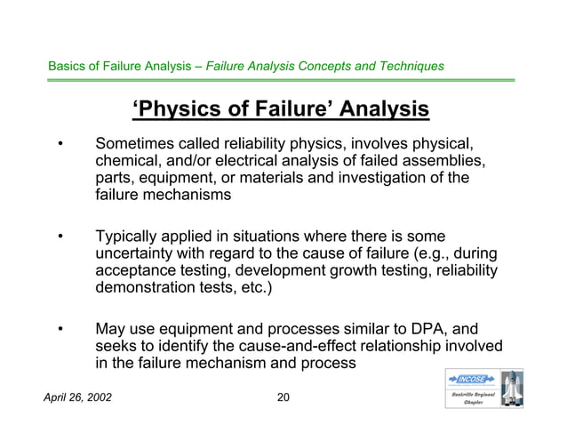 Basics of Failure Analysis | PDF