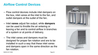Basics of fans | PPTX