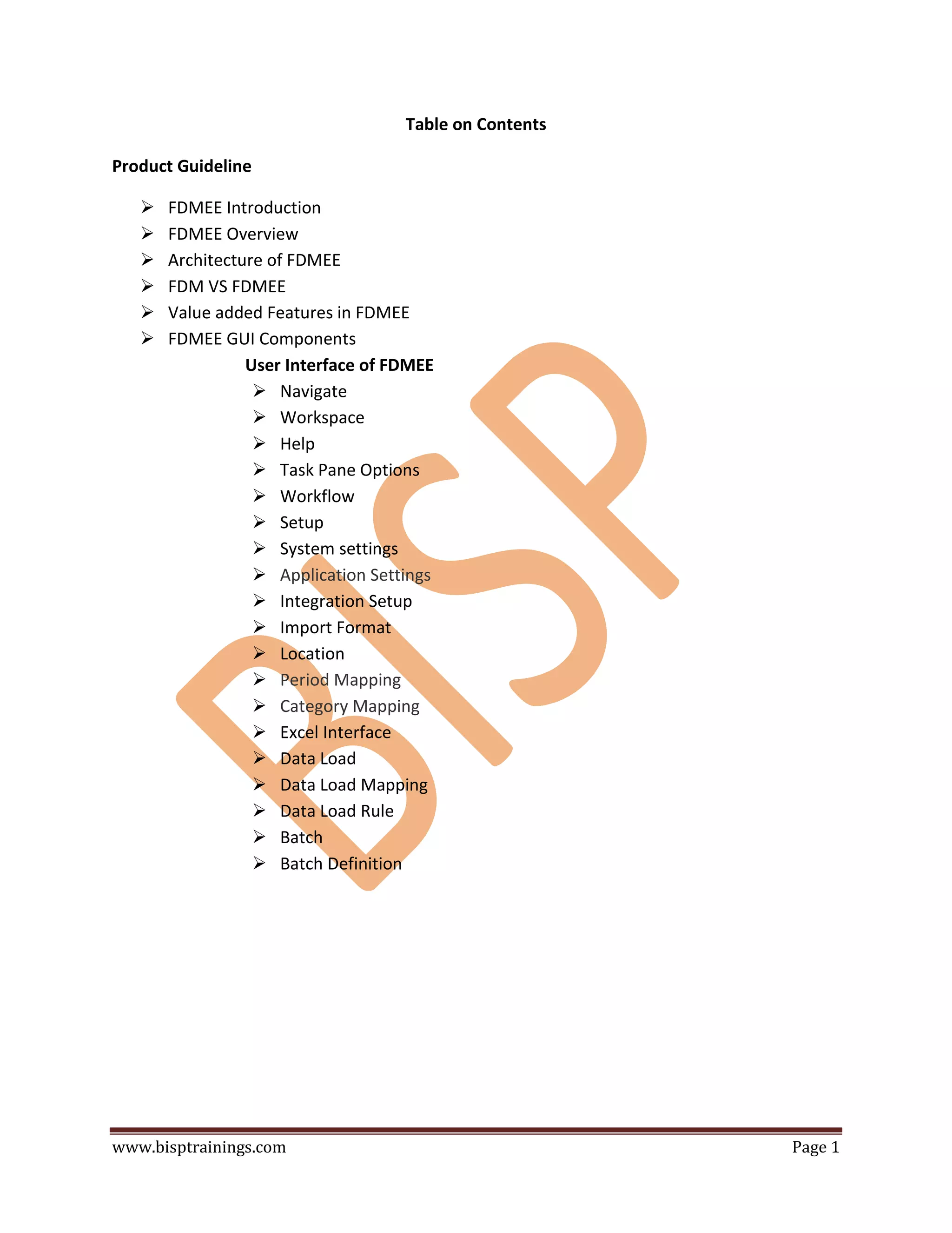 Basics of fdmee | PDF
