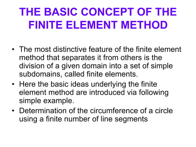 Fundamentals of Finite Element Analysis. | PPT | Physics | Science