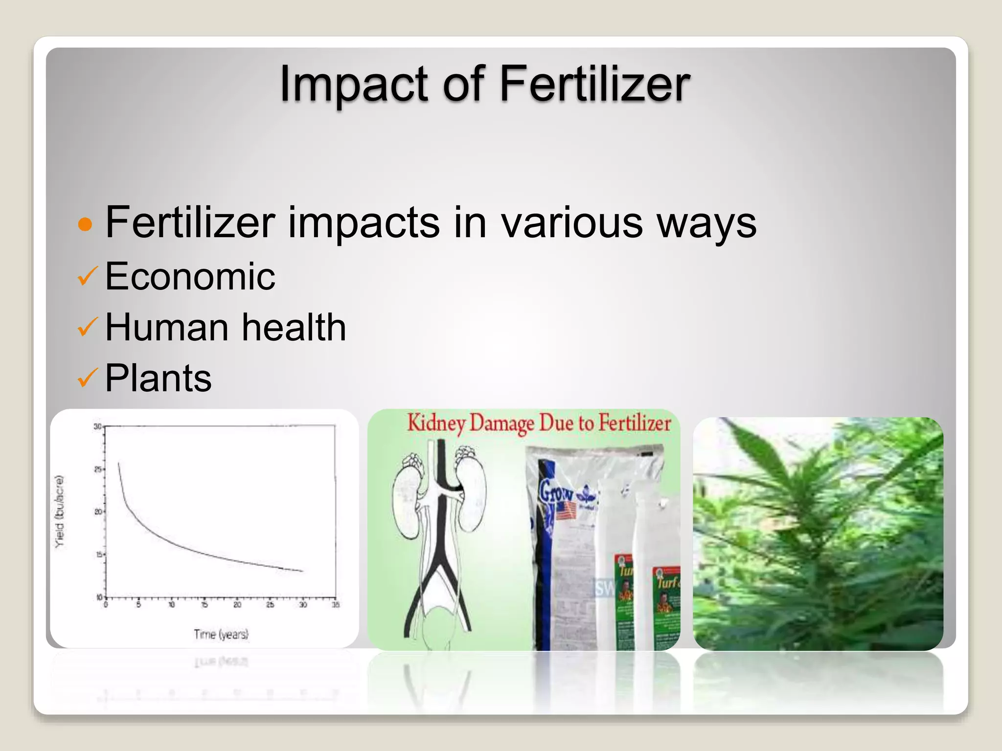 Basics of fertilizer and its impact on the | PPTX