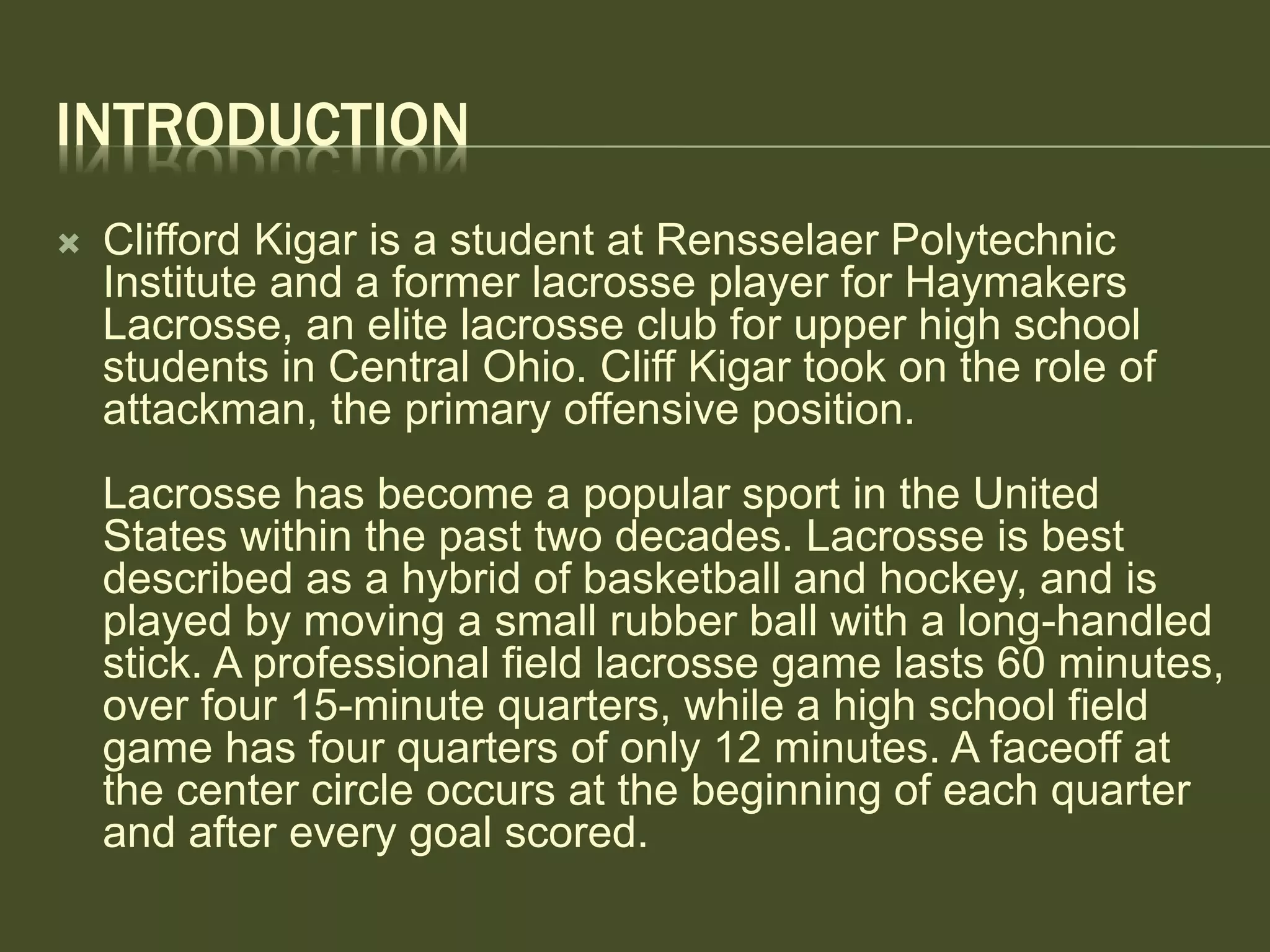 Basics of Field Lacrosse | PPTX