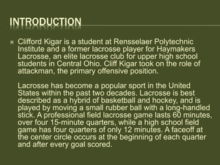 Basics of Field Lacrosse | PPTX