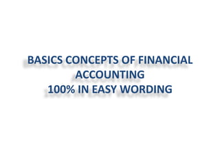 Basics of financial accounting | PPTX