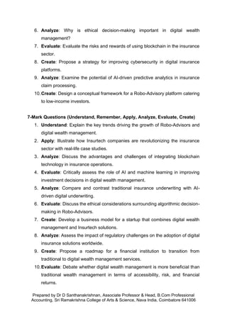 Basics of Fintech Question Bank Unit IV and V.pdf