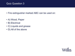 BASICS OF FIRE Safety training fire extinguishers | PPT