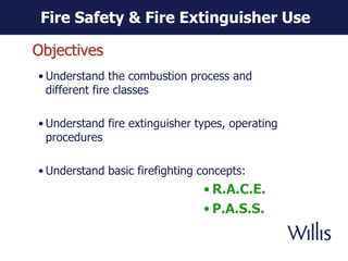 BASICS OF FIRE Safety training fire extinguishers | PPT
