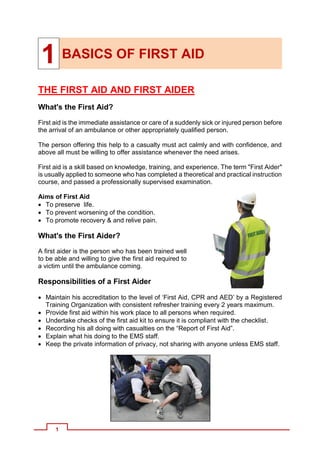 BASICS OF FIRST AID training in hostile environment awareness training ...