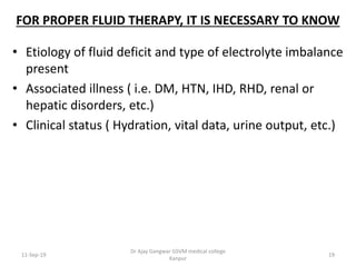 Basics of fluid therapy | PPTX