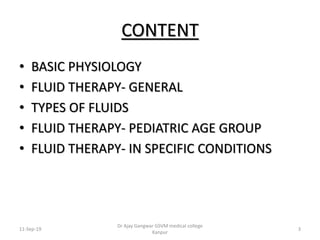 Basics of fluid therapy | PPTX