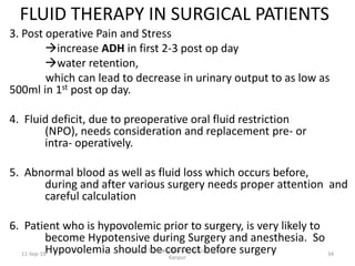 Basics of fluid therapy | PPTX