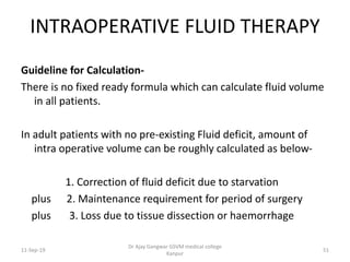 Basics of fluid therapy | PPTX