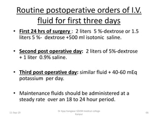 Basics of fluid therapy | PPTX