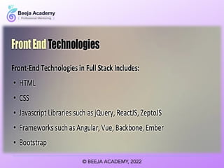 Basics of Fullstack like Web Development | PPTX