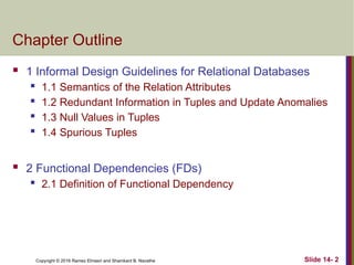 Basics of Functional Dependencies and Normalization for Relational ...