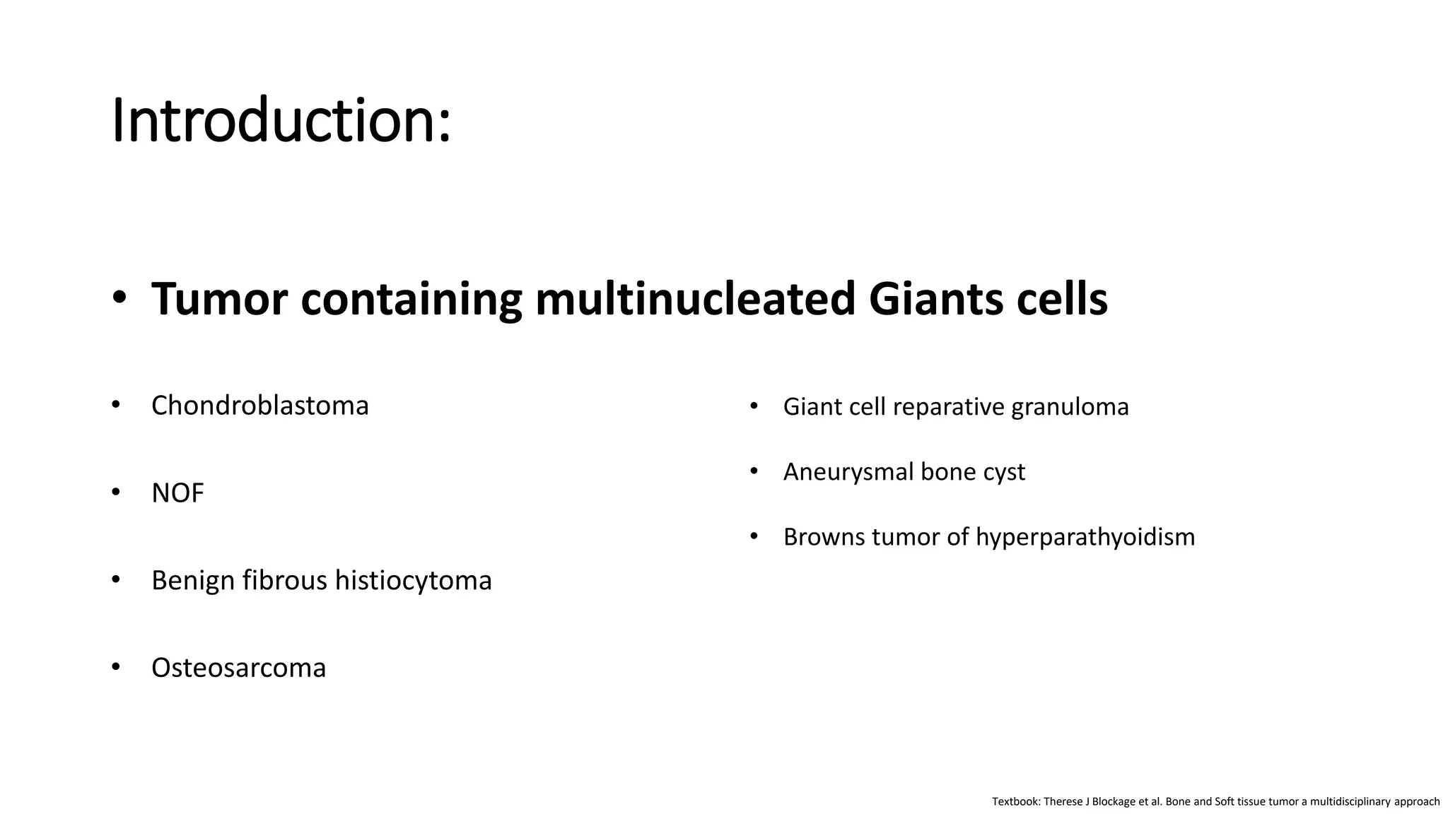 Basics of Giant Cell Tumor of bone (GCTB) | PPTX