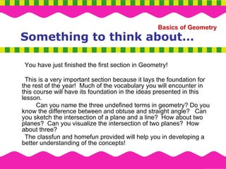 Basics of geometry | PPT
