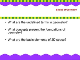 Basics of geometry | PPT